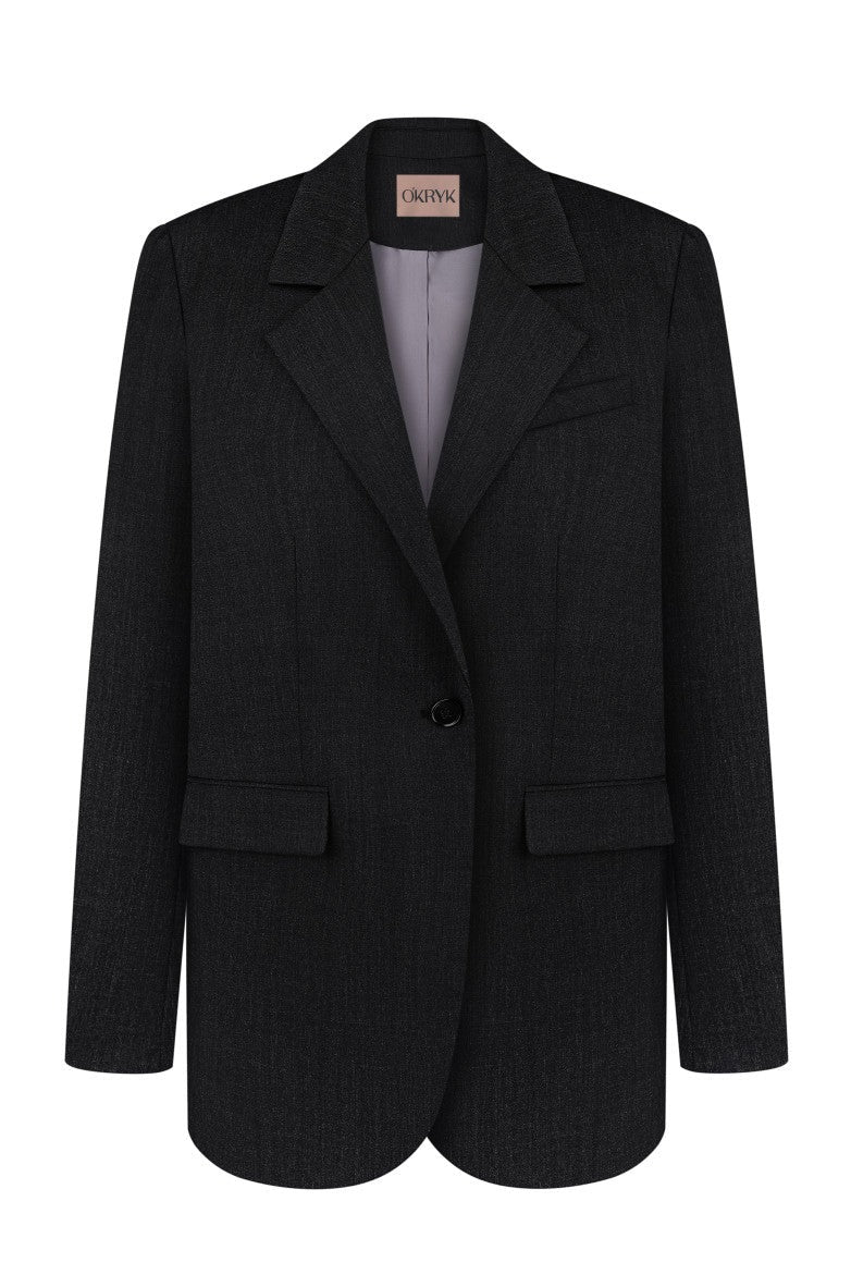 Single-Breasted Grey Jacket